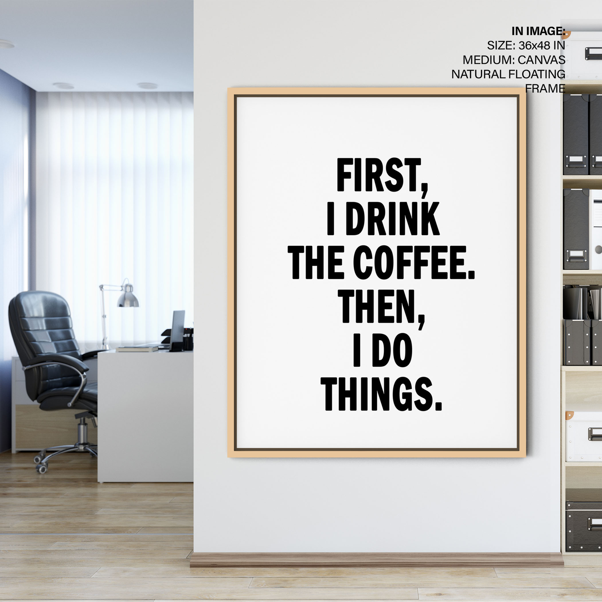 First, I Drink Coffee – Coffee Lover Framed Poster, Wall Art – Choose ...