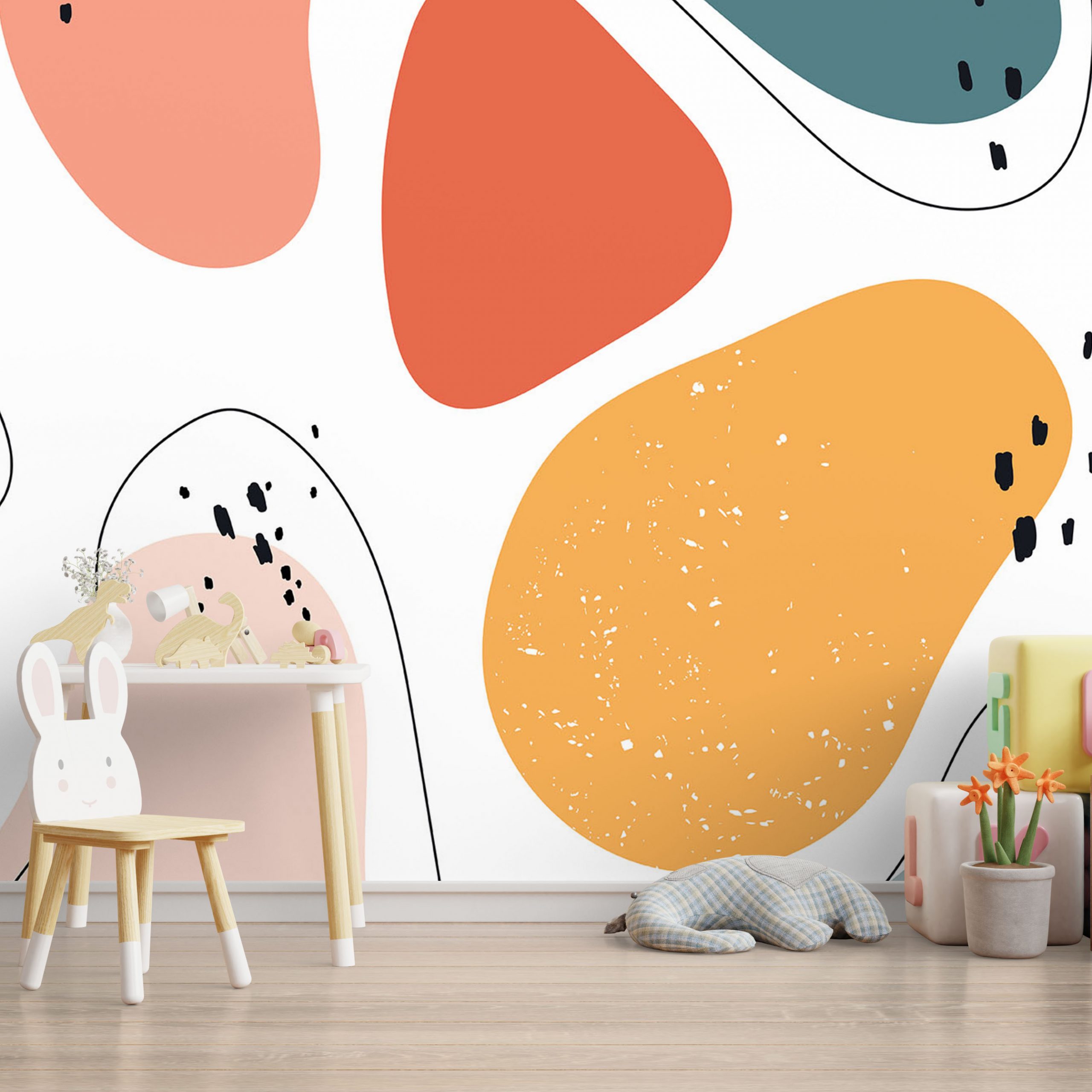 Cute childish colorful abstract stones - Wall Murals, Wall Paper Decor ...