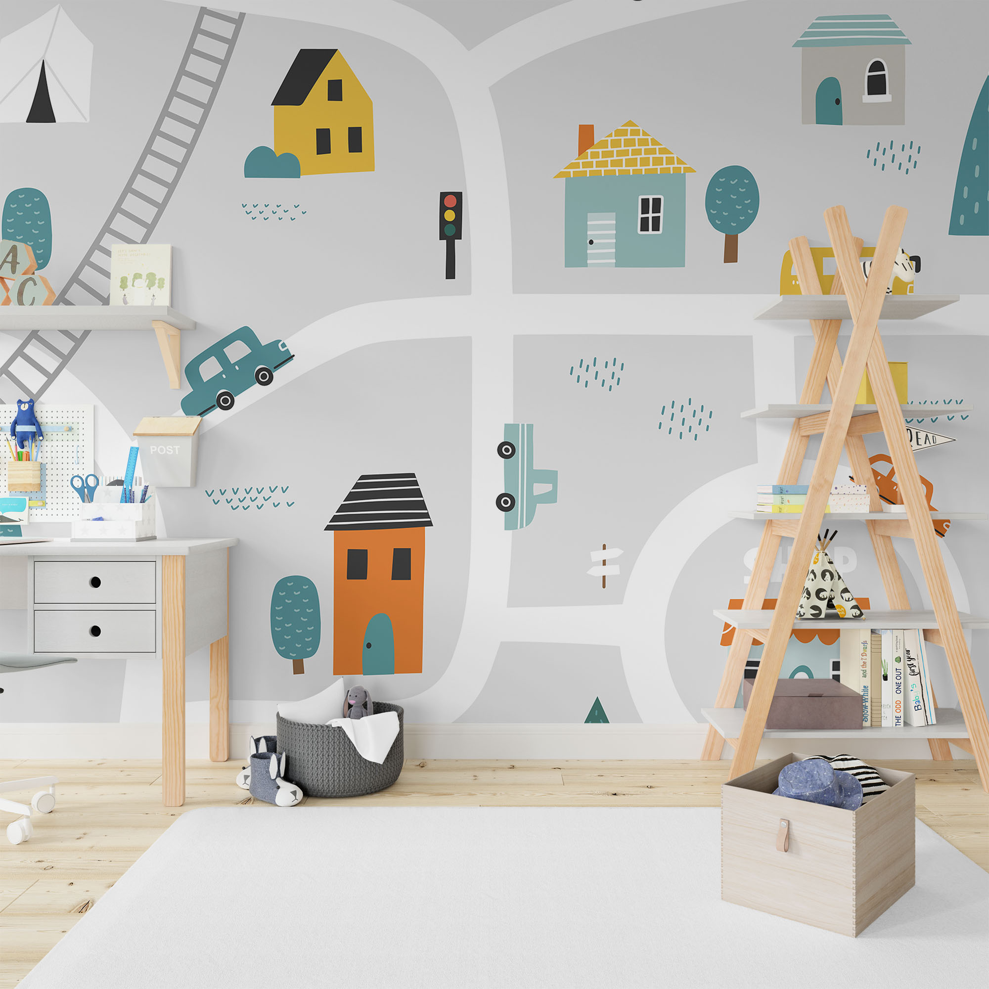 Kids town map - Wall Murals, Wall Paper Decor, Home Decor - BestOfBharat