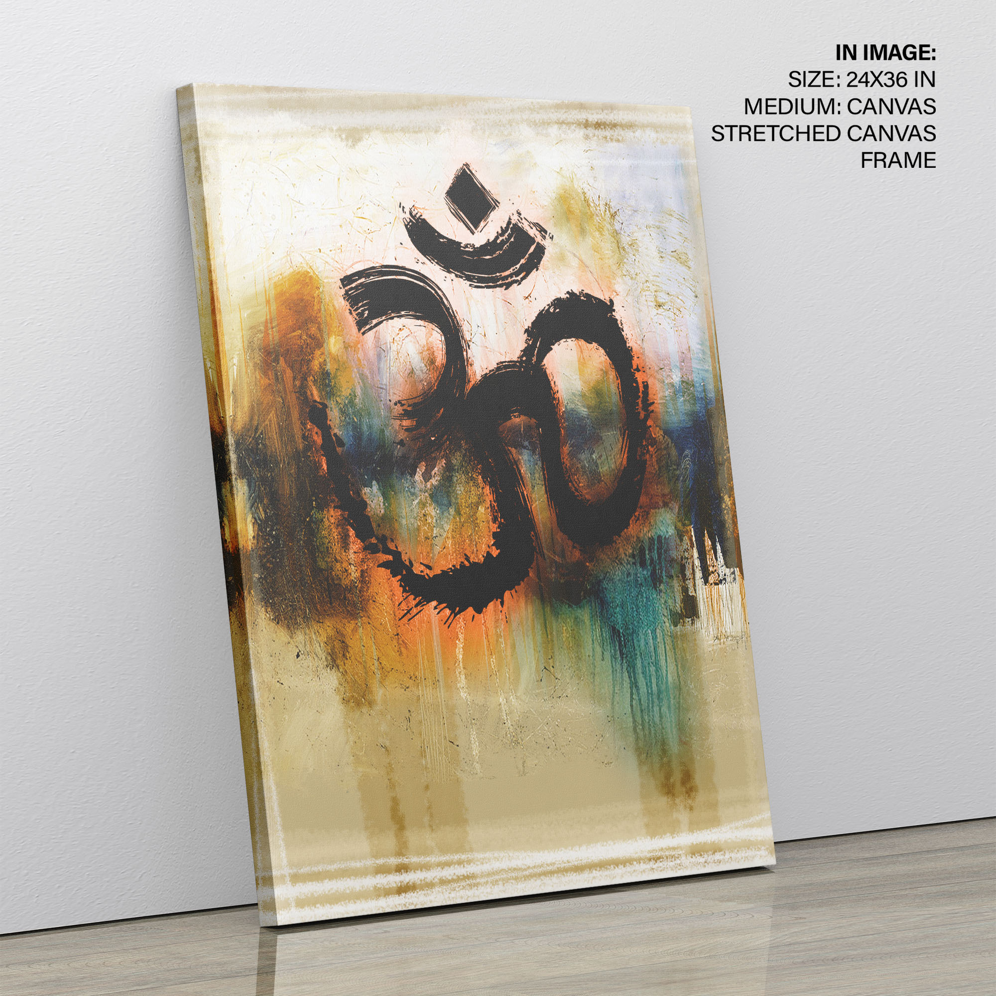 Abstract Om sign - Hinduism sign, spiritual sign - Wall Art Decor ...