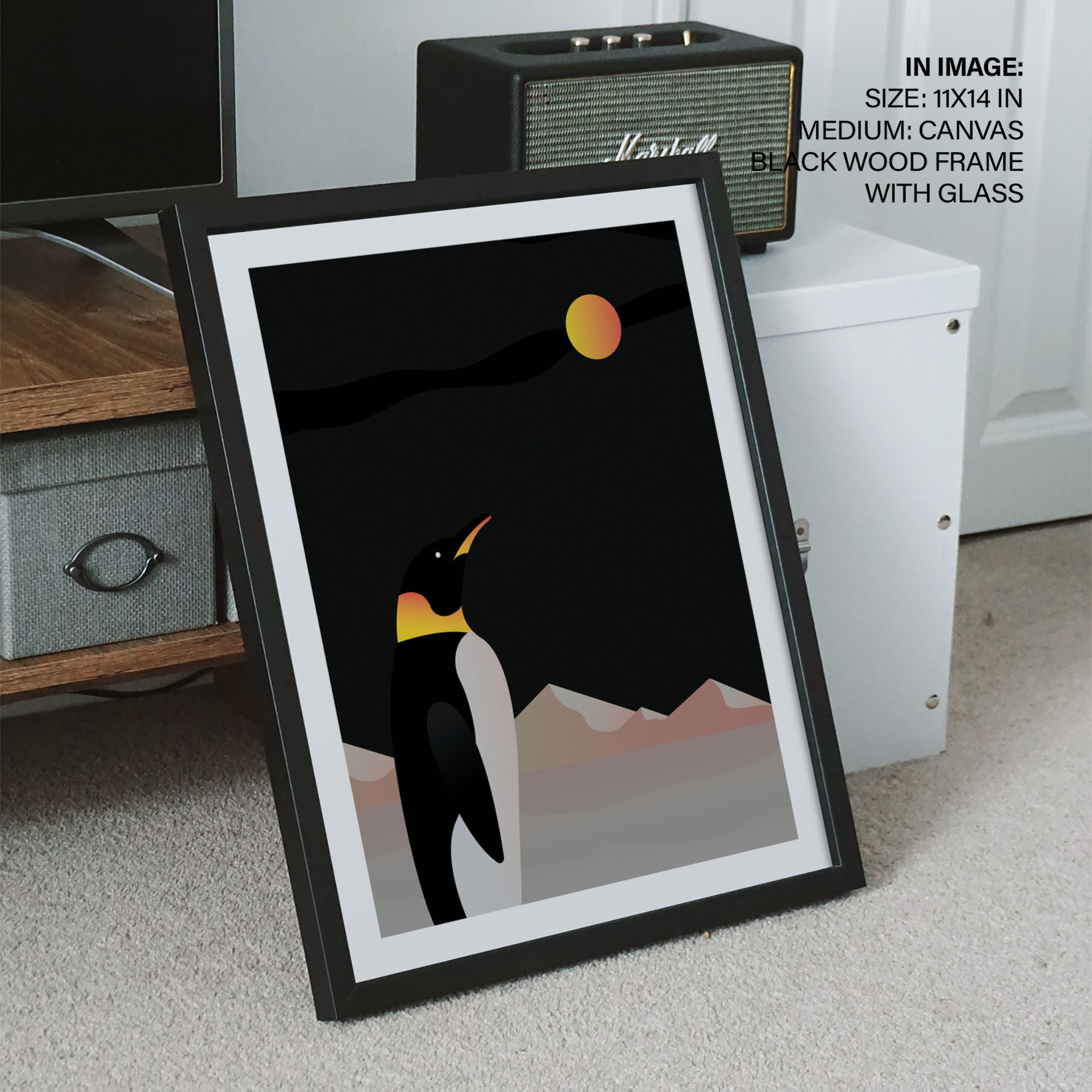 Abstract penguin - Wall Art Decor, Framed Painting, Home Decor ...