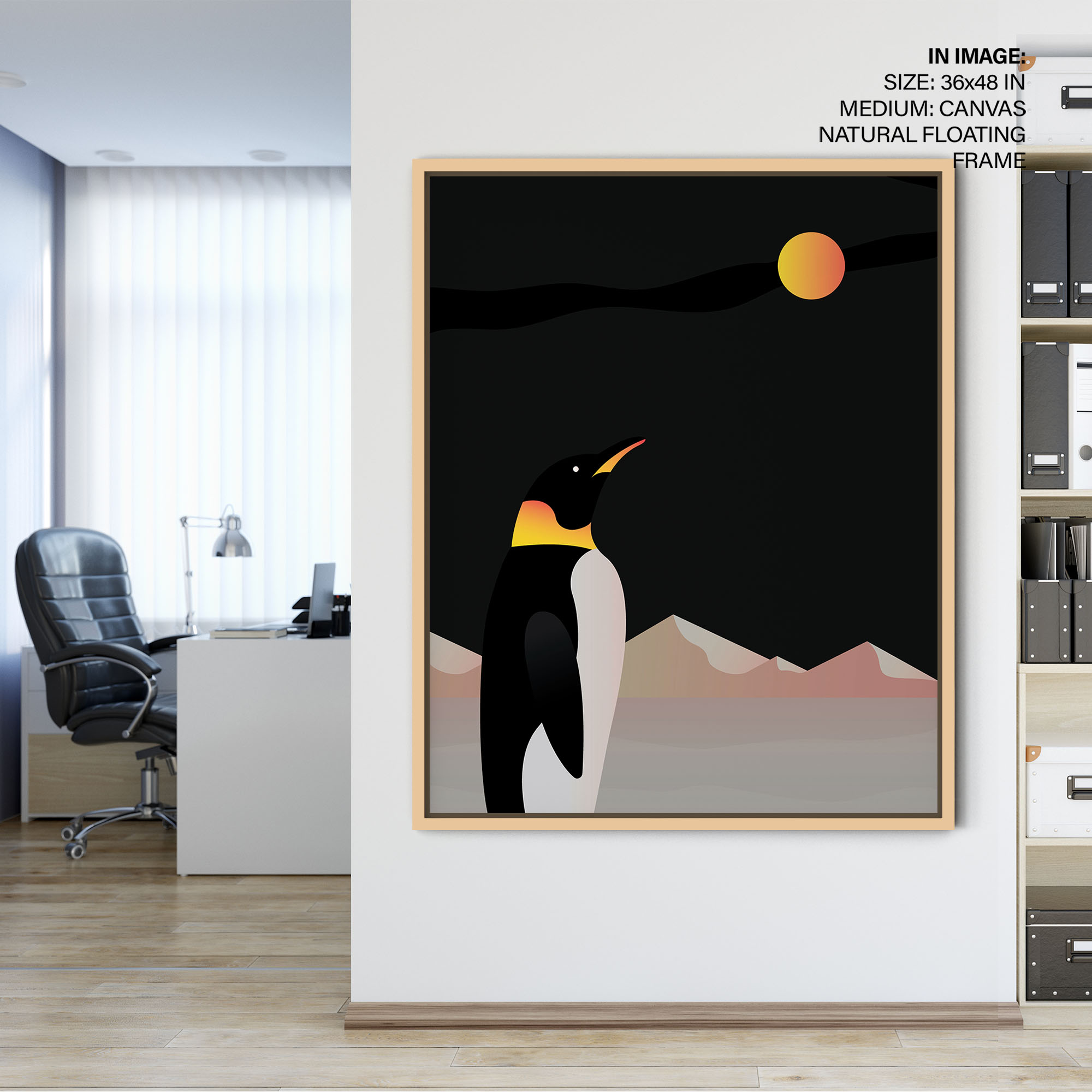 Abstract penguin - Wall Art Decor, Framed Painting, Home Decor ...