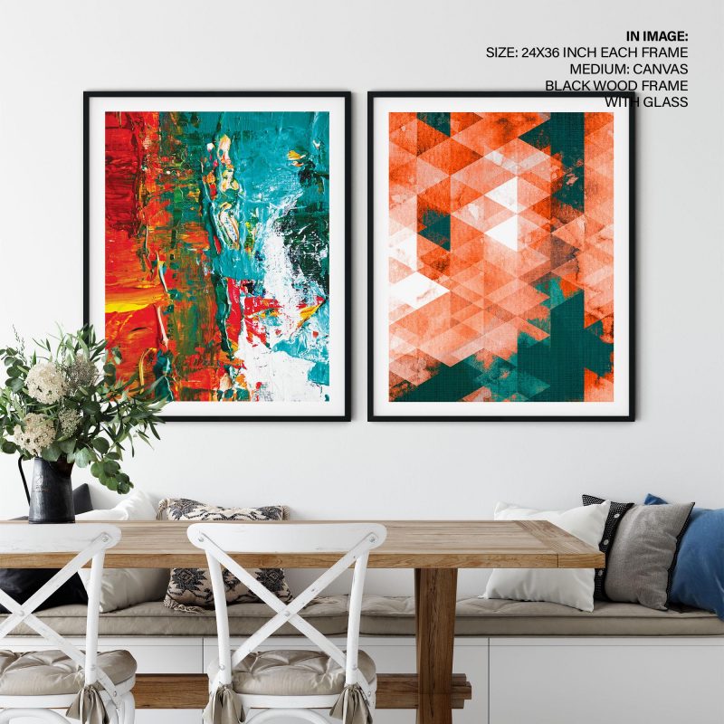 Set of 2 abstract - Framed Wall Art, Wall Décor, Paintings, Wall ...