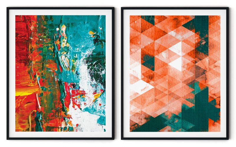 Set of 2 abstract - Framed Wall Art, Wall Décor, Paintings, Wall ...