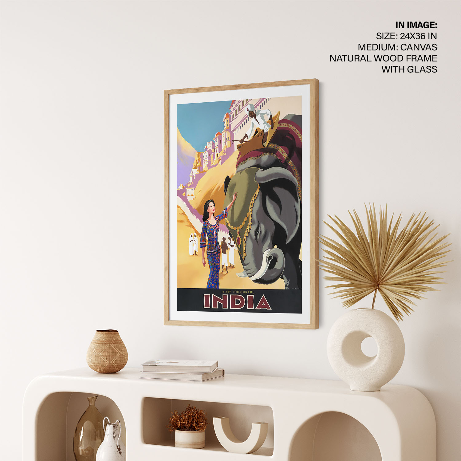 Amer, Rajasthan, India – Vintage travel poster - Framed Wall Art, Wall ...