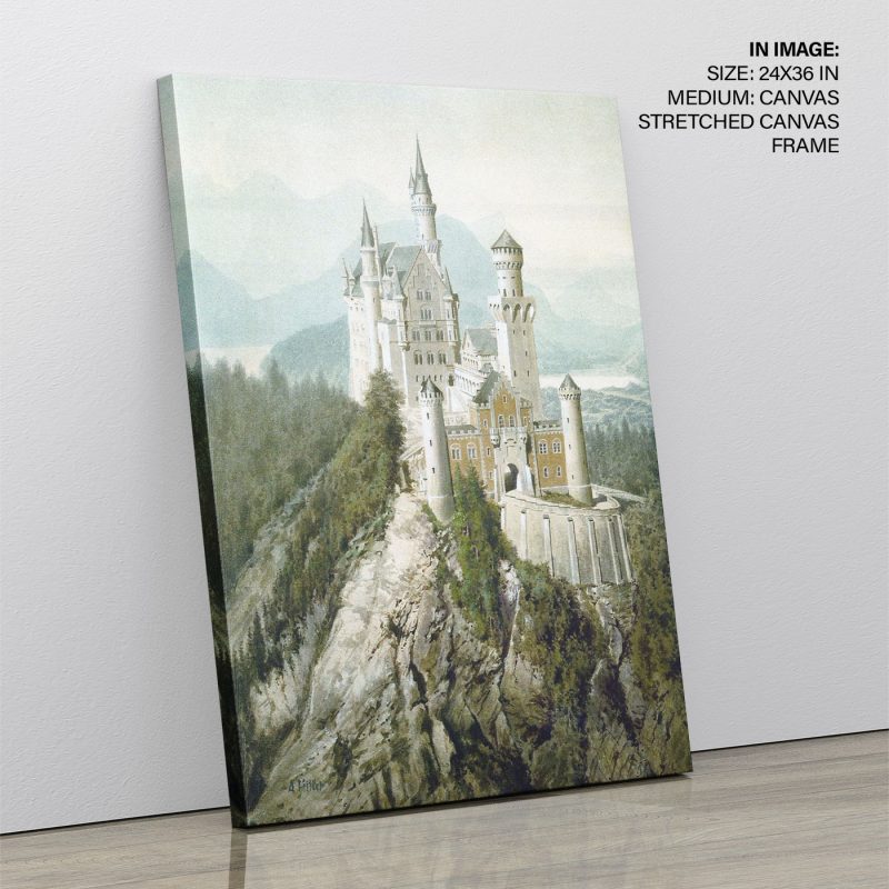 Neuschwanstein castle in upper bavaria by Adolf Hitler - Wall Art ...
