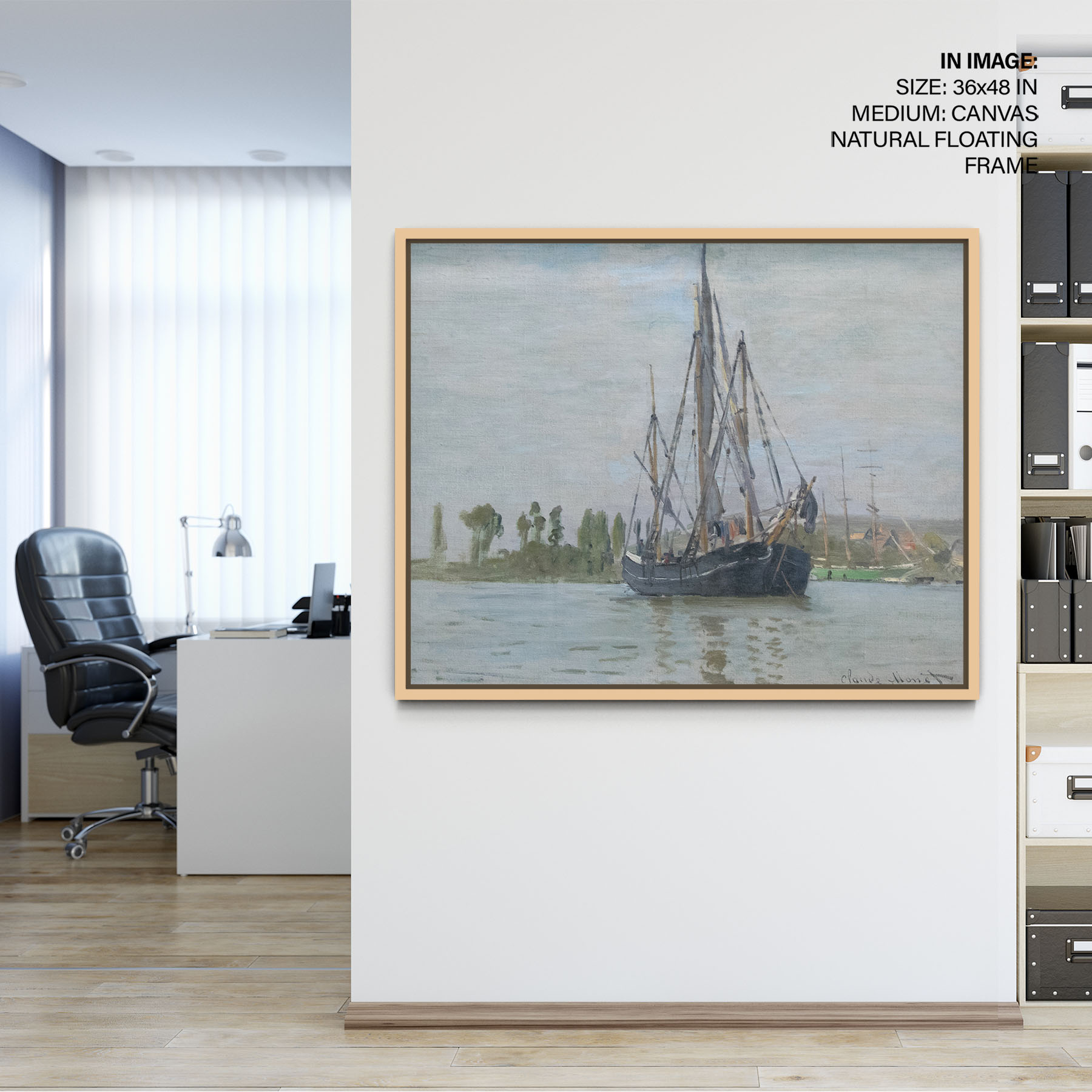 Anchored chasse maree by Claude Monet (1872) - Wall Art, Hanging Wall ...