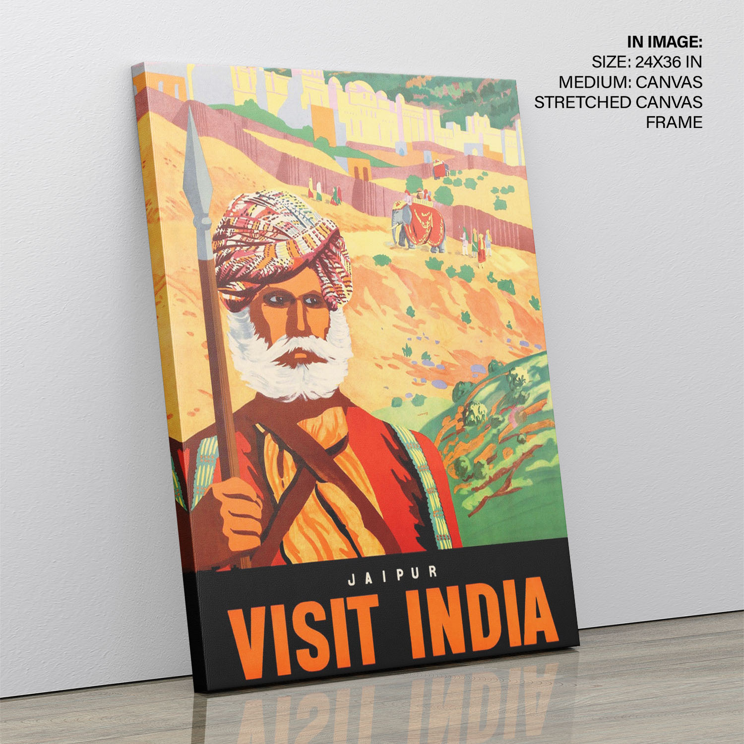 Jaipur, Rajasthan, India – Vintage travel poster #151 - Framed Wall Art ...