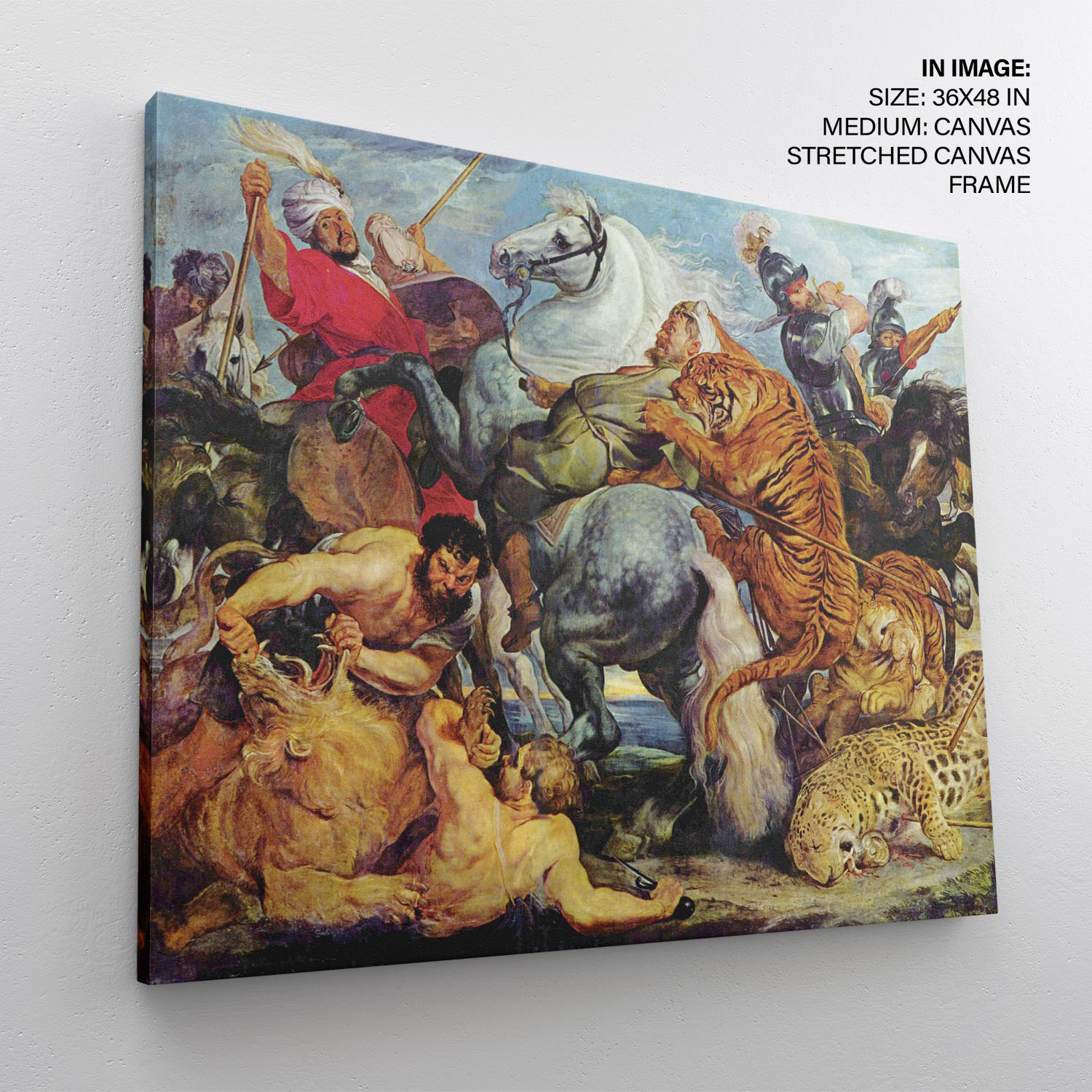The tiger hunt by Peter Paul Rubens (1615-16) - Wall Art, Hanging Wall ...