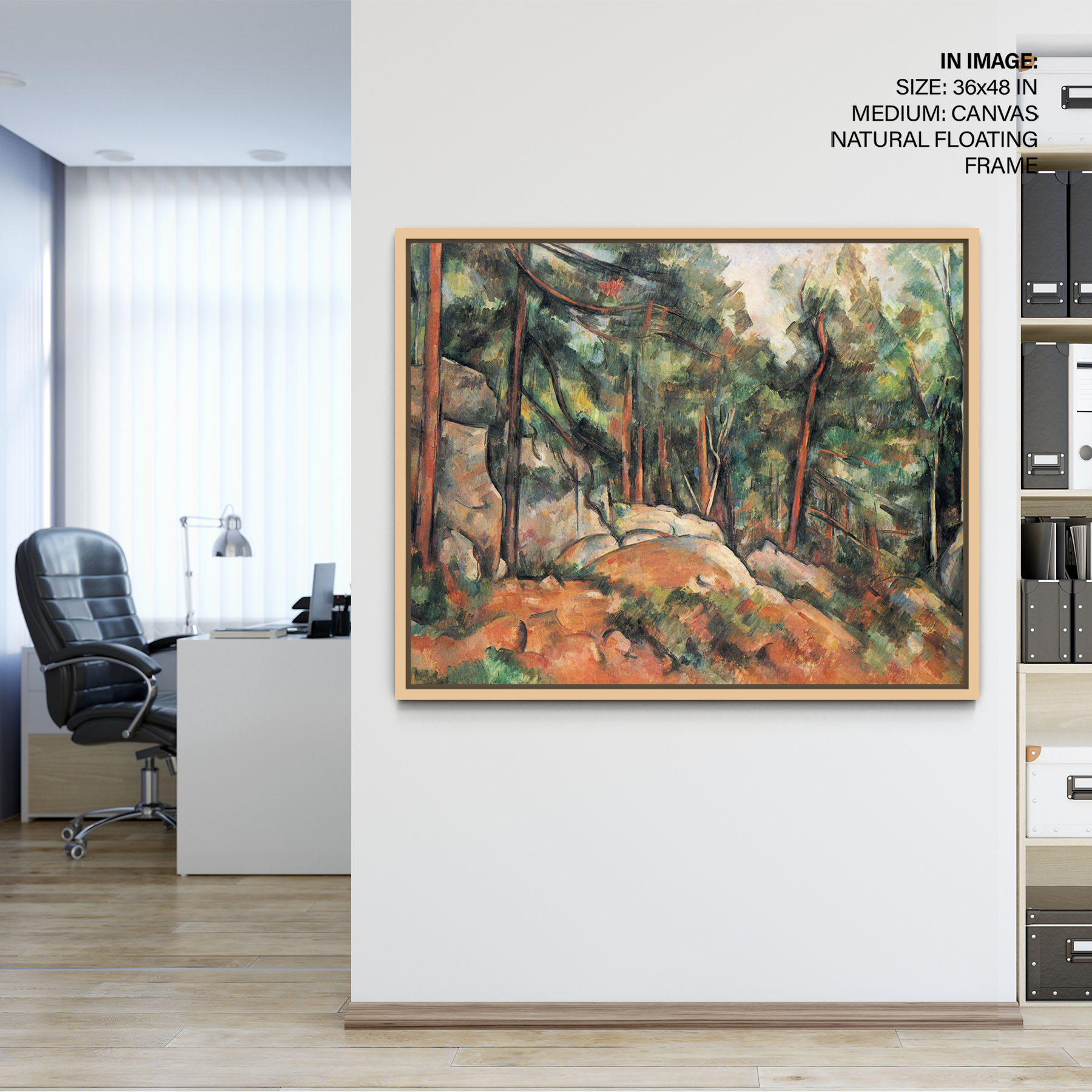 Forest Interior by Paul Cezanne (1898-99) - Framed Wall Art, Wall Décor ...