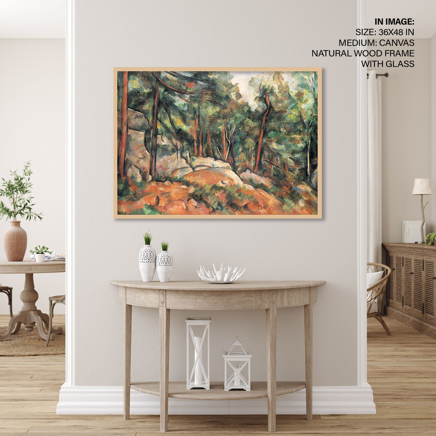 Forest Interior by Paul Cezanne (1898-99) - Framed Wall Art, Wall Décor ...