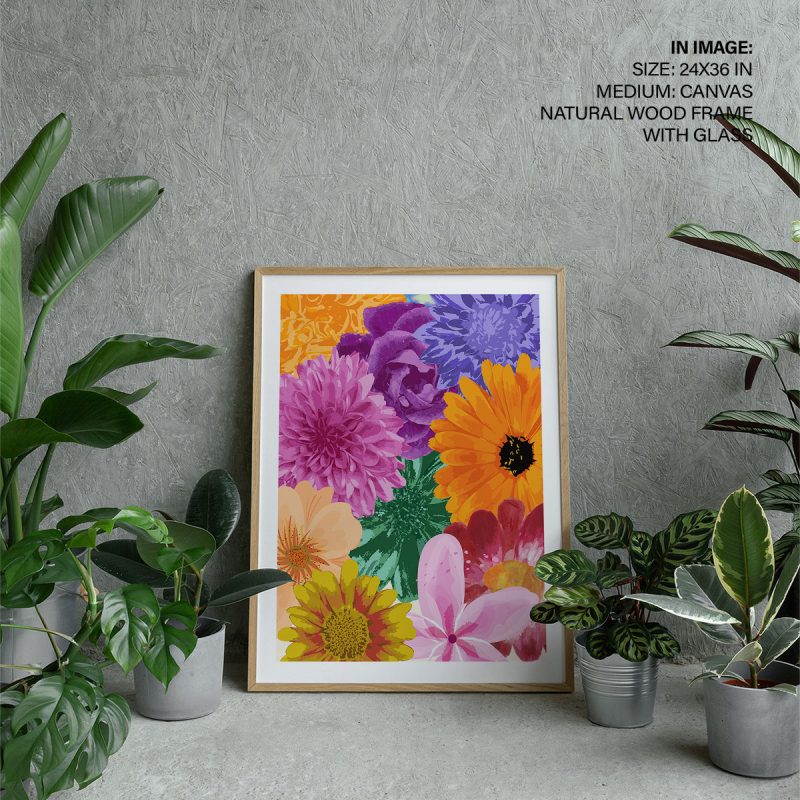 Chromatic flowers - Framed Wall Art, Wall Décor, Paintings, Wall ...