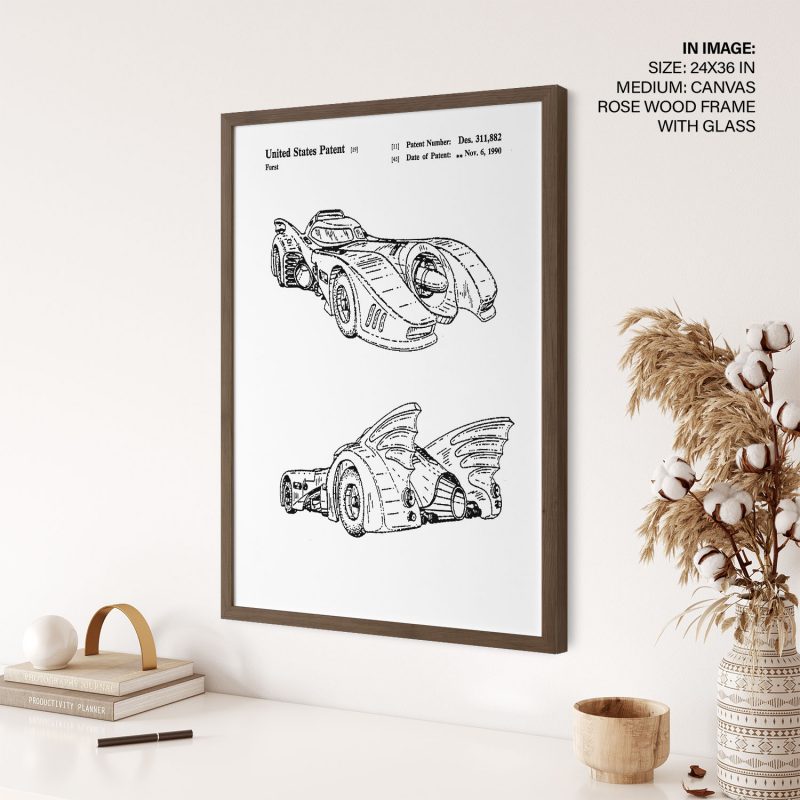 Batman batmobile 1990 - Framed Wall Art, Wall Décor, Paintings, Wall ...