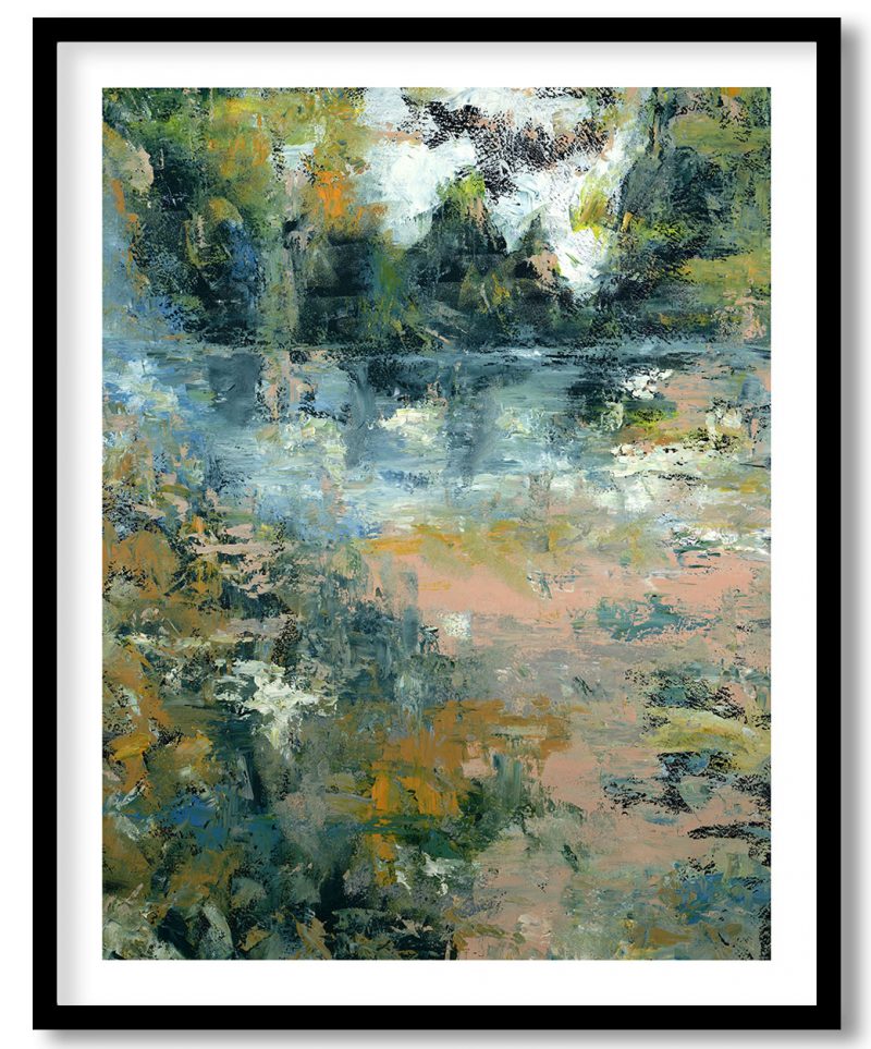 Abstract expressionism river landscape painting - Wall Art, Hanging ...