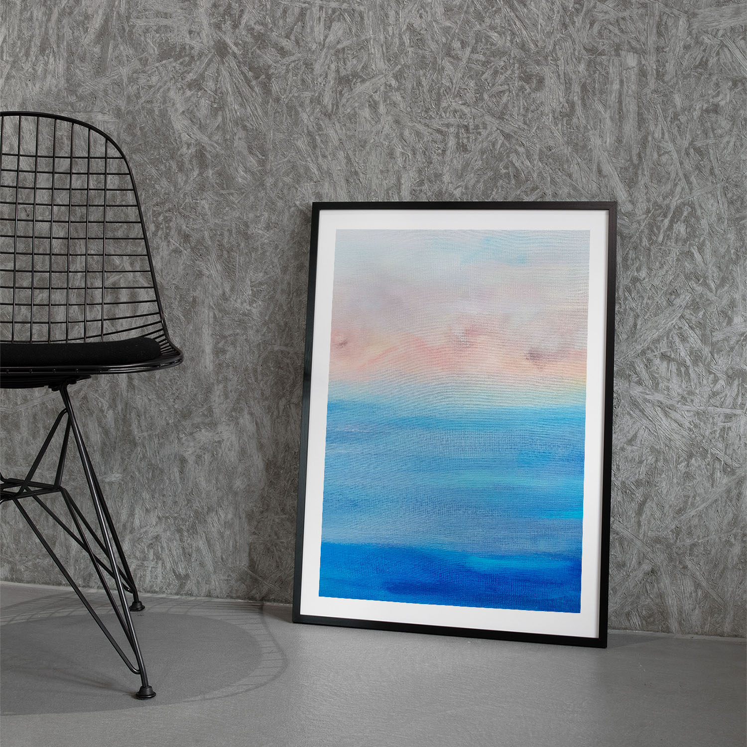 Mellow sea contemporary seascape painting - Framed Wall Art, Wall Décor ...
