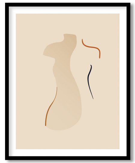 Abstract Figure Outline - Wall Art, Hanging Wall Decor, Home Decor ...