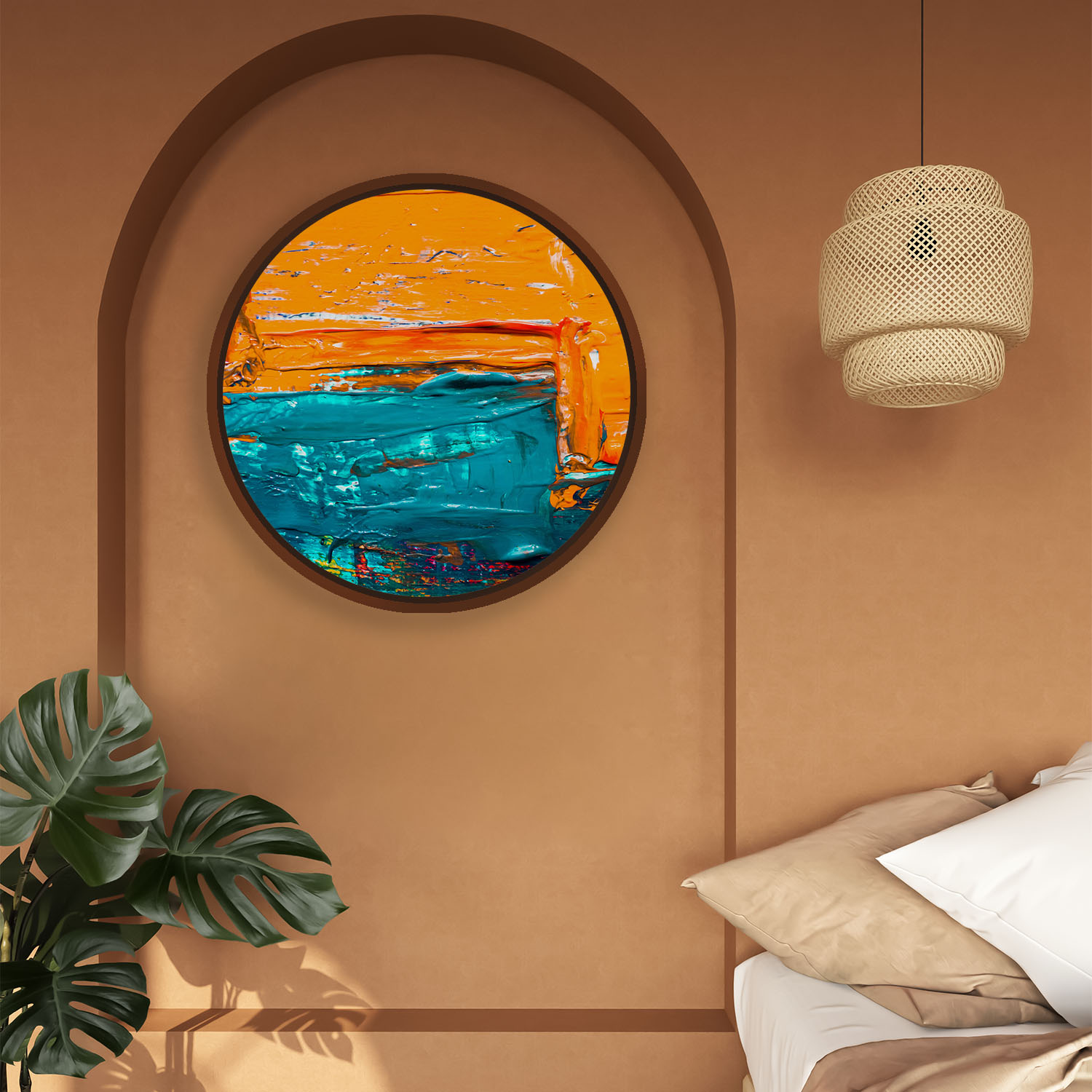 Chromatic abstract – Circular Wooden Frames - Framed Wall Art, Wall ...