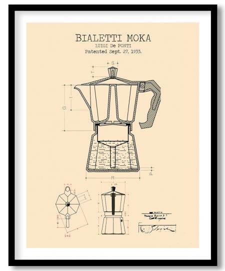 Coffee Maker Patent – Coffee Lover Framed Poster, Wall Art – Choose ...
