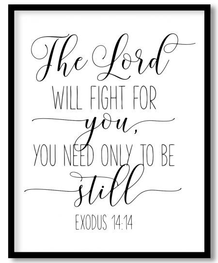 The Lord Will Fight For You, You Need Only To Be Still, Exodus 14:14 ...