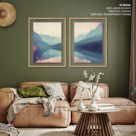 Set of 2 landscape mountain - Framed Wall Art, Wall Décor, Paintings ...