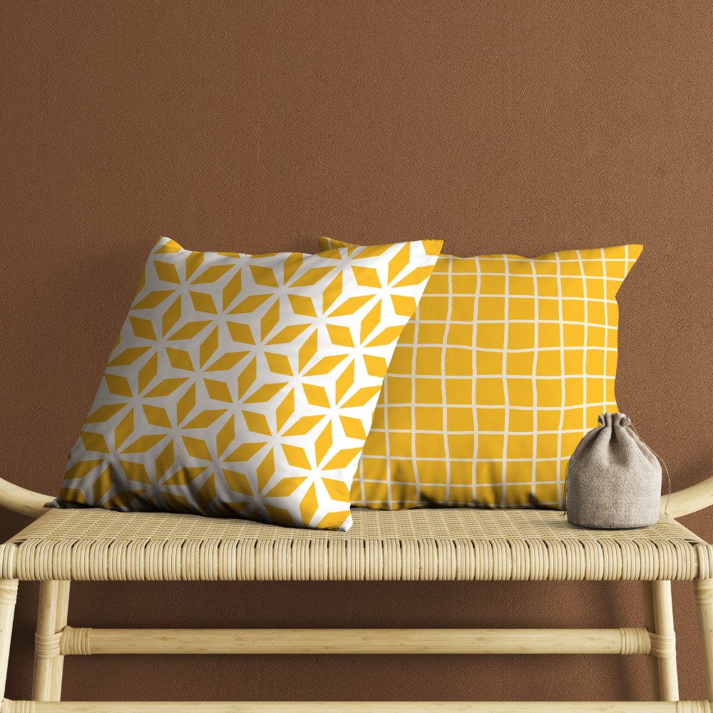 Throw Pillow Cushion Covers - Set of 2 craven geometric pattern cushion ...