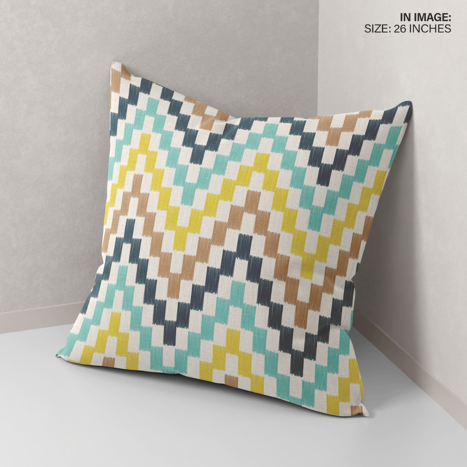 Throw Pillow Cushion Covers - Set of 3 colorful wagging pattern cushion ...