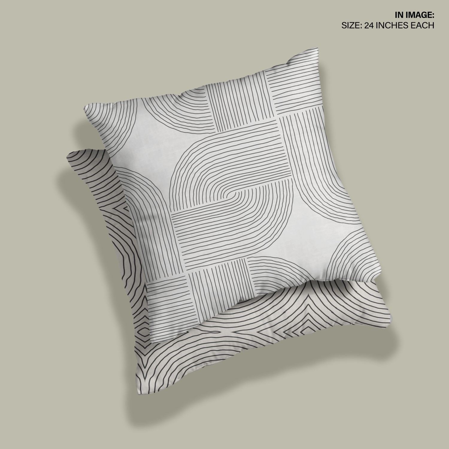 Throw Pillow Cushion Covers - Set of 2 geometrical line drawing cushion ...