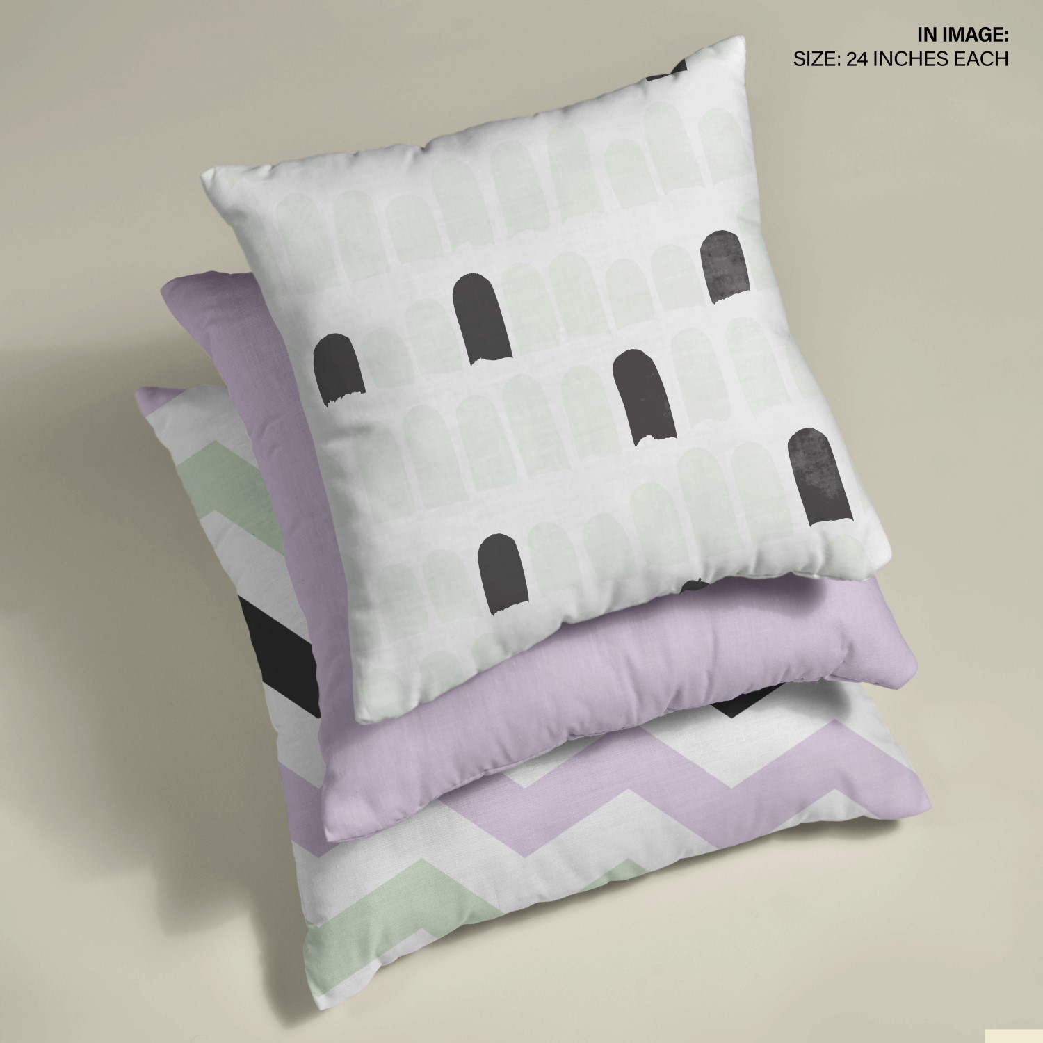 Throw Pillow Cushion Covers - Set of 3 embed figures cushion covers ...