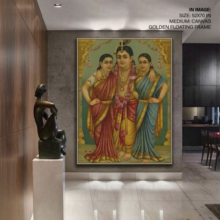 Shree radha rukmini krishna by Raja Ravi Varma - BestOfBharat