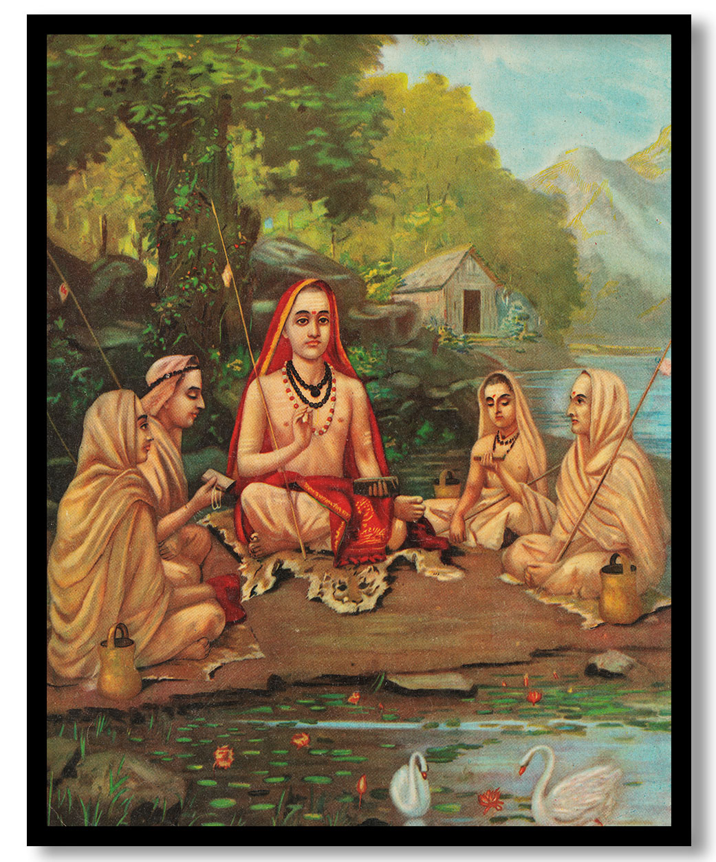 Adi shankaracharya by Raja Ravi Varma (1904) - BestOfBharat