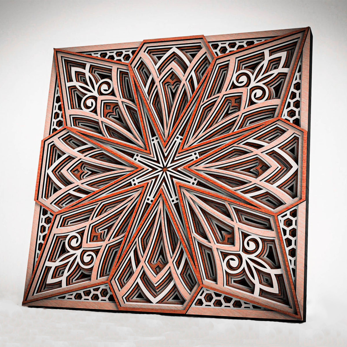 Rust red coral mandala - BestOfBharat