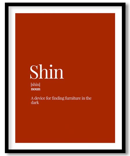 Shin - Funny Dictionary Definition, Rust Red - BestOfBharat