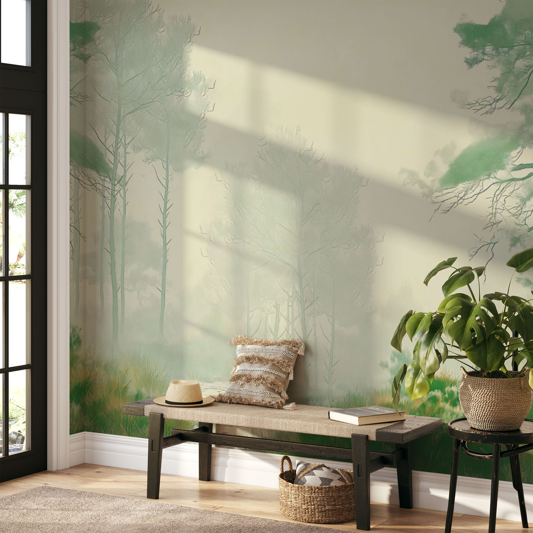 Naturalistic tropical evergreen forest - Wall Murals, Wall Paper Decor ...