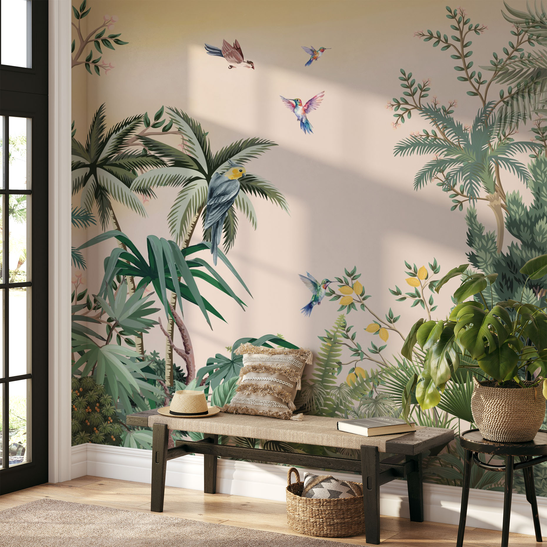 Birdsong in Paradise - Wall Murals, Wall Paper Decor, Home Decor ...