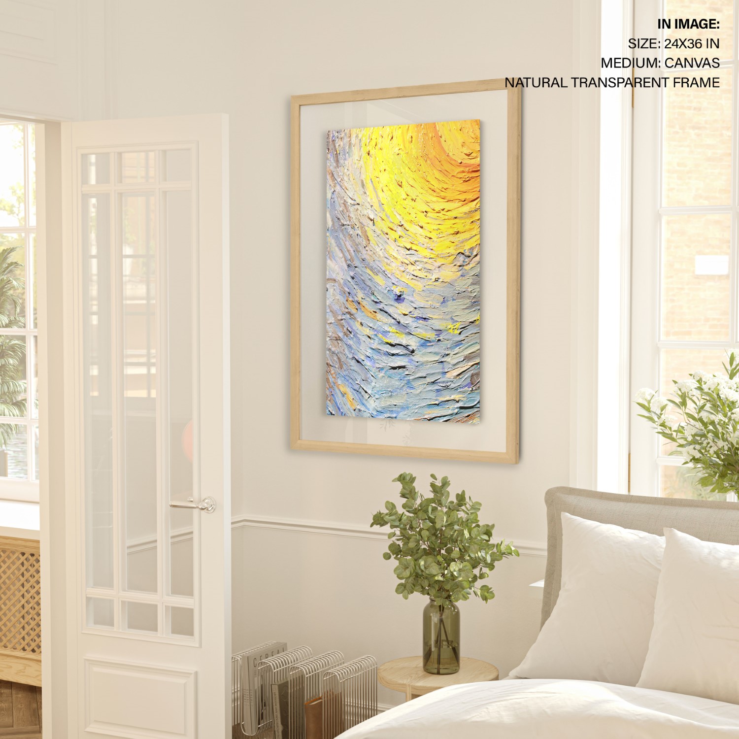 Abstract yellow sun sky landscape - BestOfBharat