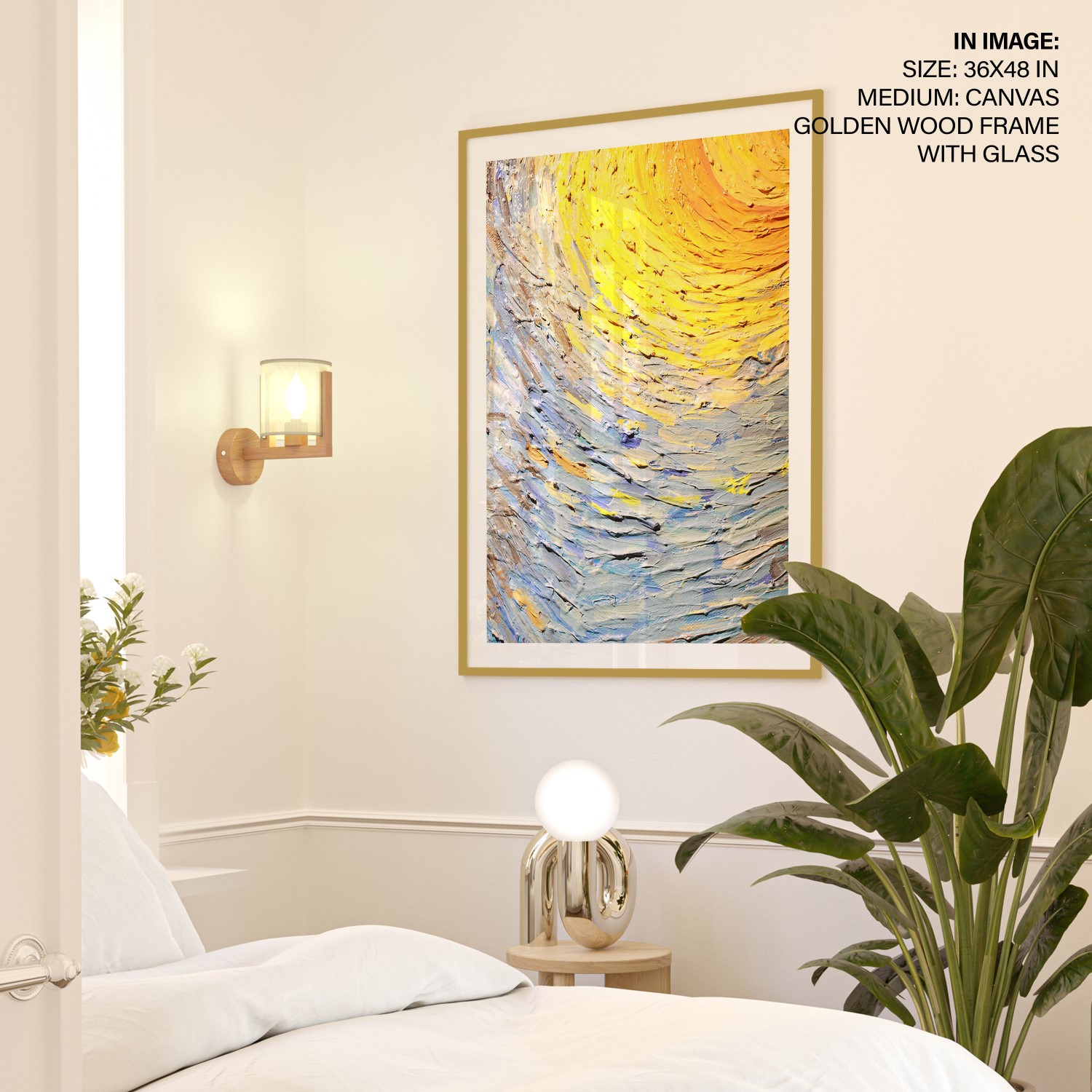 Abstract yellow sun sky landscape - BestOfBharat