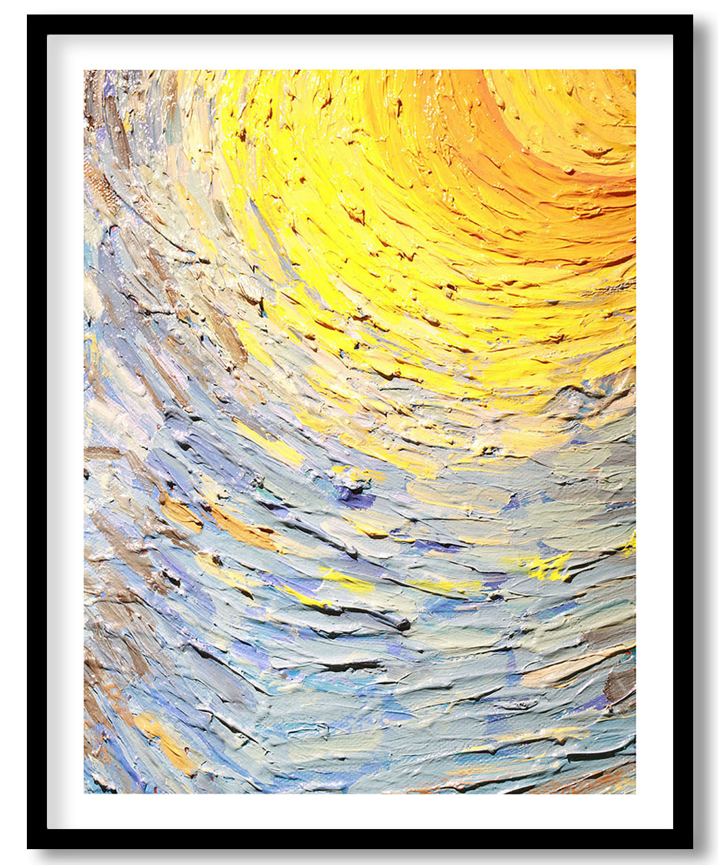 Abstract yellow sun sky landscape - Wall Art - 10+ Sizes, 50+ Frames ...