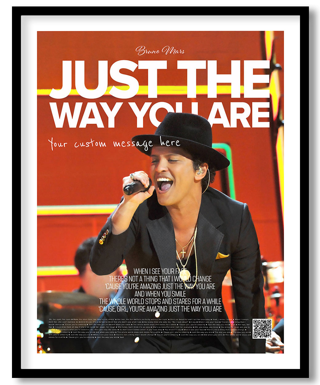 Bruno Mars - Just the way you are (poster) - Wall Art - Choose Size ...