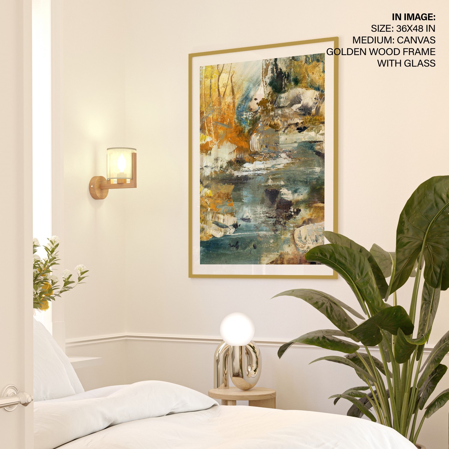 Abstract river landscape painting - Wall Art - 10+ Sizes, 50+ Frames ...