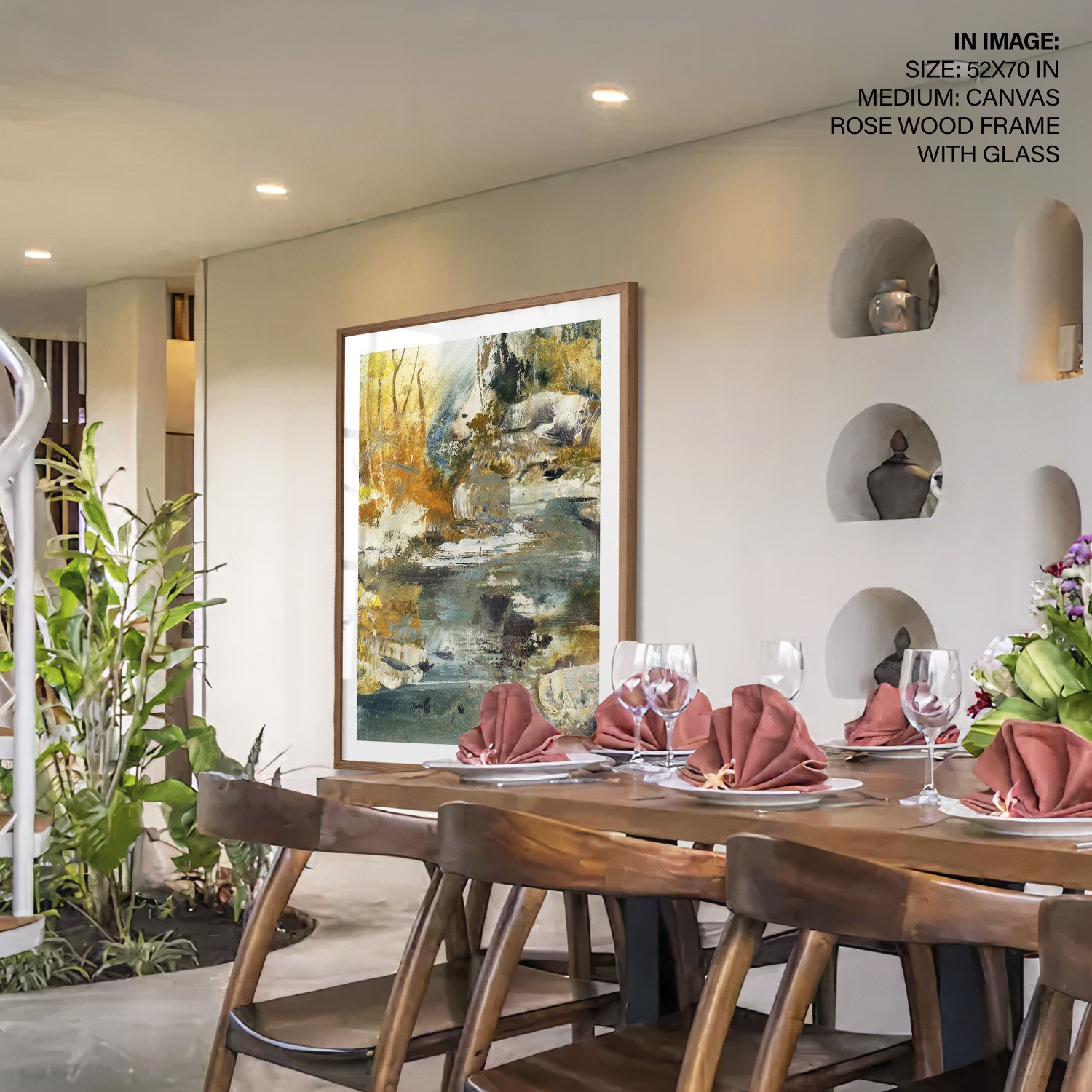 Abstract river landscape painting - Wall Art - 10+ Sizes, 50+ Frames ...