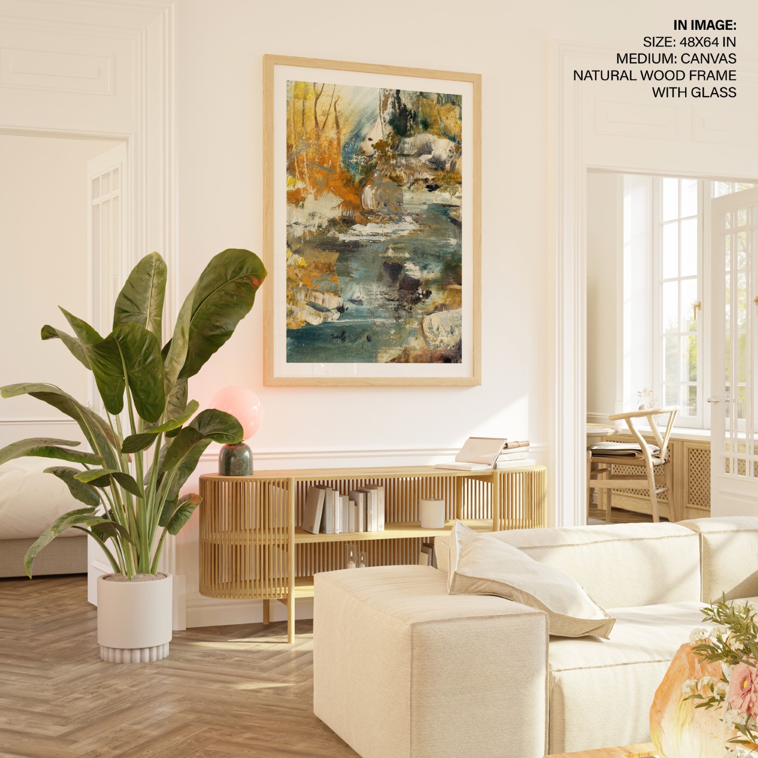 Abstract river landscape painting - Wall Art - 10+ Sizes, 50+ Frames ...