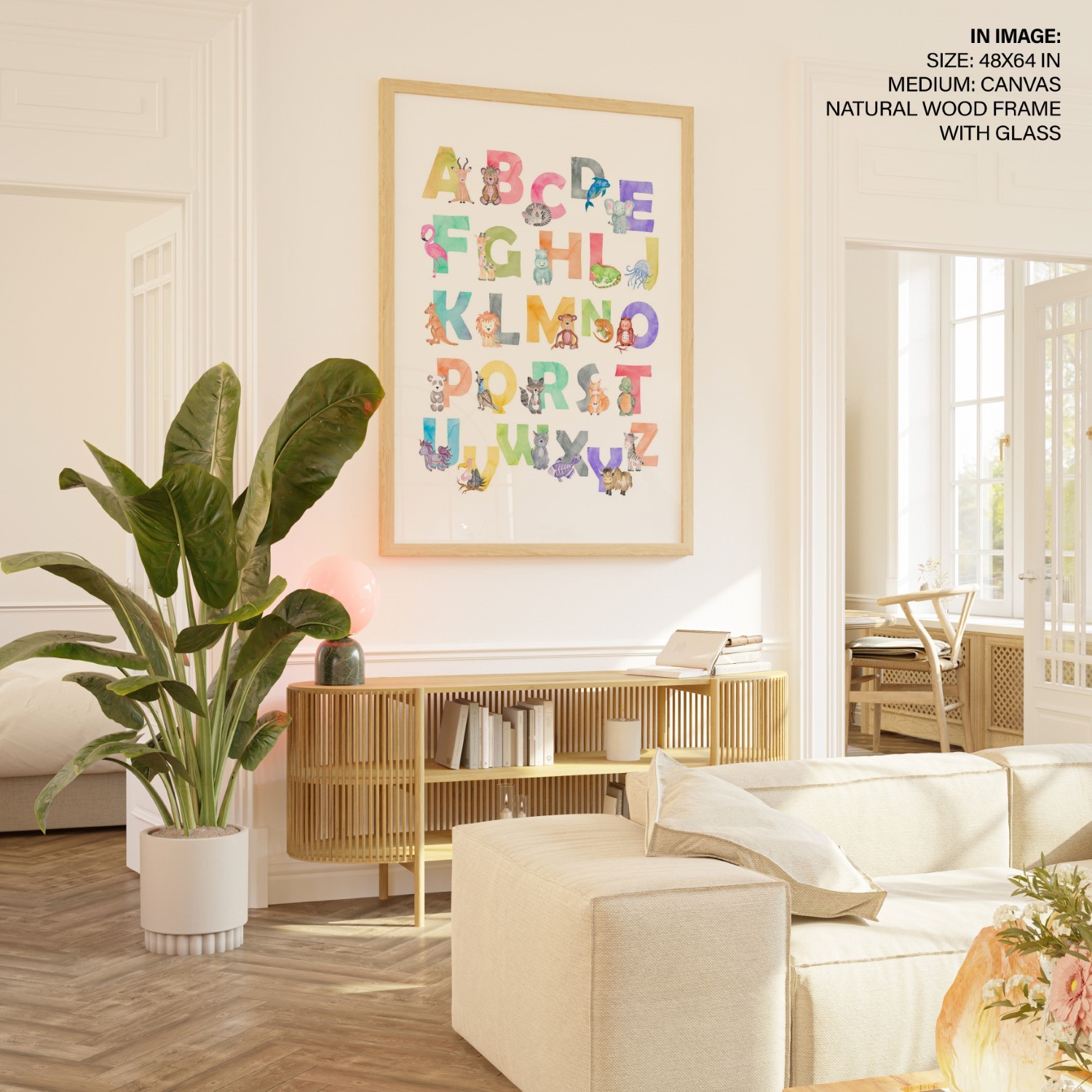 Alphabet Wall Decor, Playroom Decor, ABC framed art, Woodland Animals ...