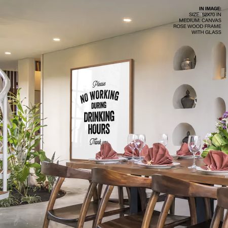 Bar cart art, No working during drinking hours, Saloon sign, Bar decor ...