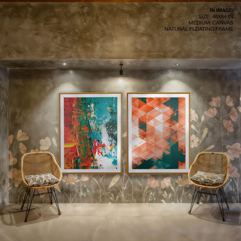 Set of 2 abstract - Wall Art, Hanging Wall Decor, Home Decor - BestOfBharat