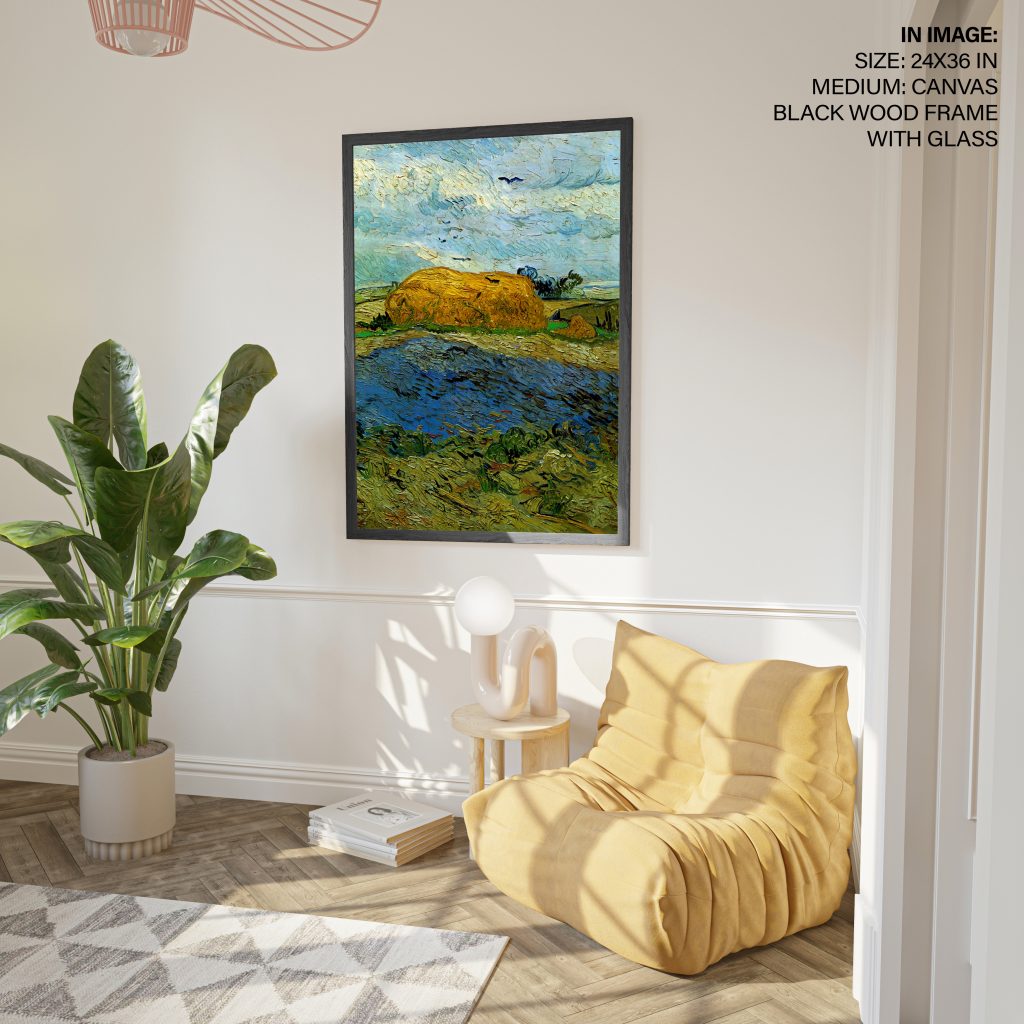 Haystack under a Rainy Sky by Vincent van Gogh (1890) - Wall Art - 10 ...